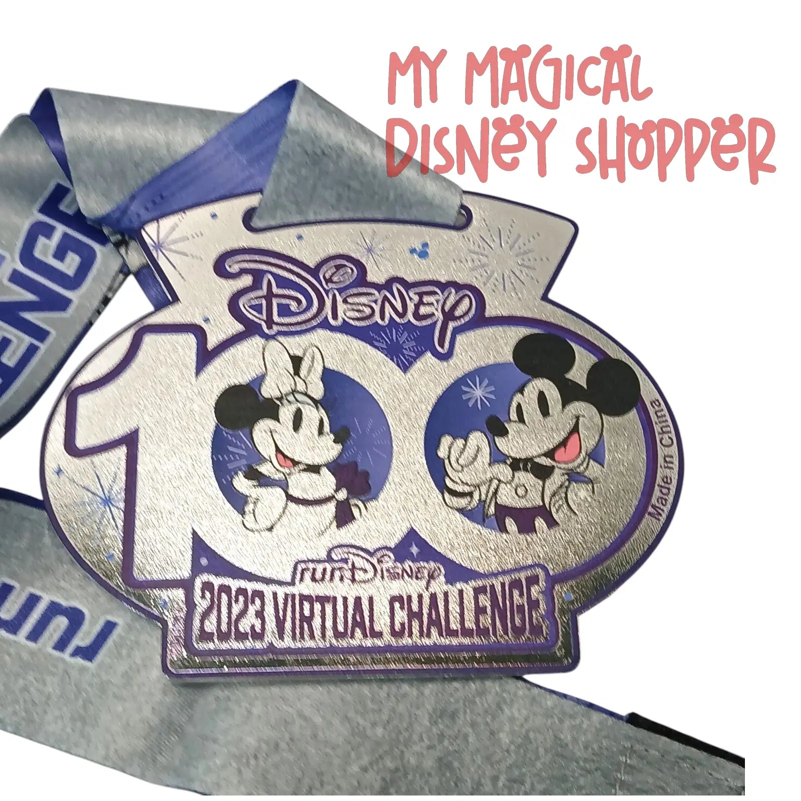 runDisney 100 2023 Virtual Challenge Medal Pin – My Magical WDW Shopper