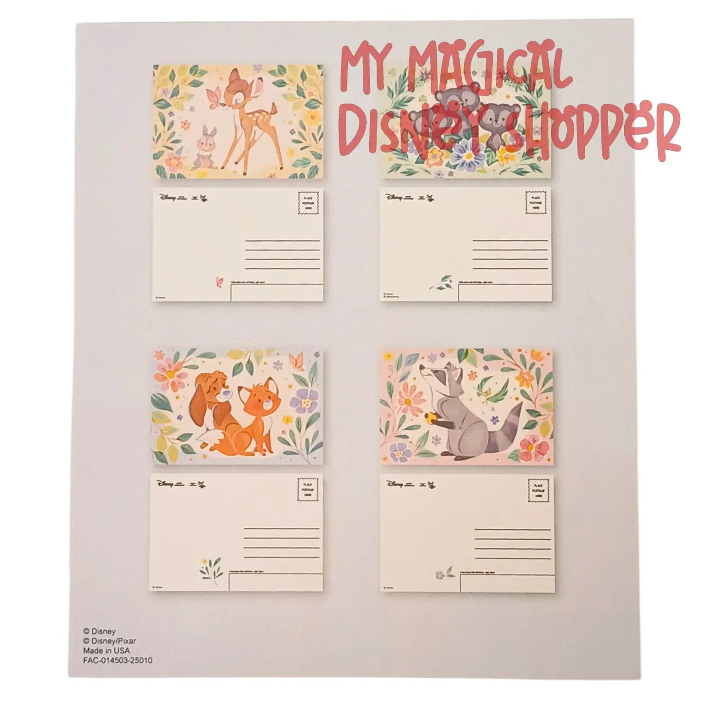 Woodland Friends Art Card Set Of 4 - Casey Hicks – My Magical WDW Shopper